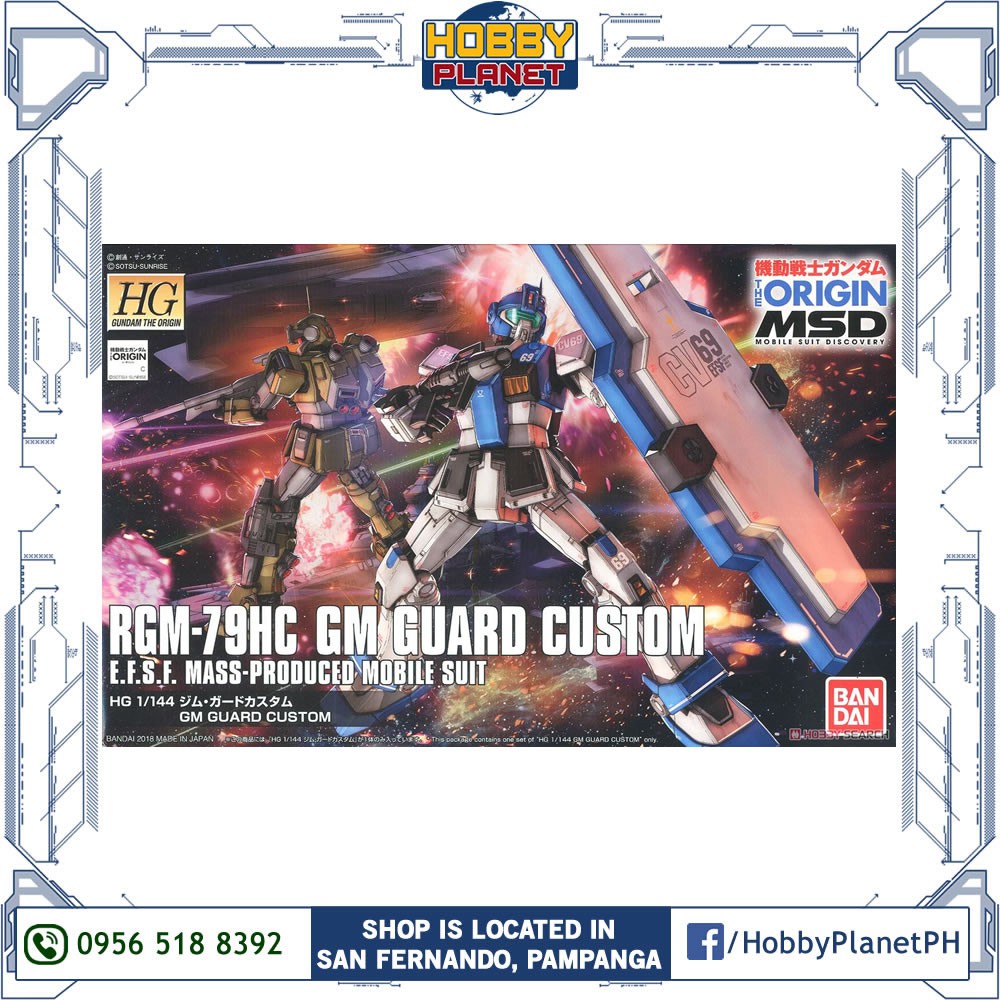Bandai HG 1/144 GM Guard Custom (Gundam The Origin) | Shopee Philippines