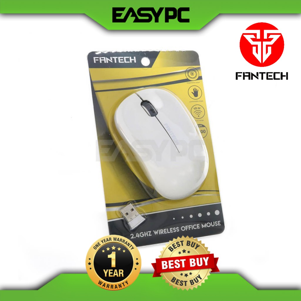 EasyPC | Fantech W188 Wireless Mouse White, W188 Wireless Mouse, Best ...