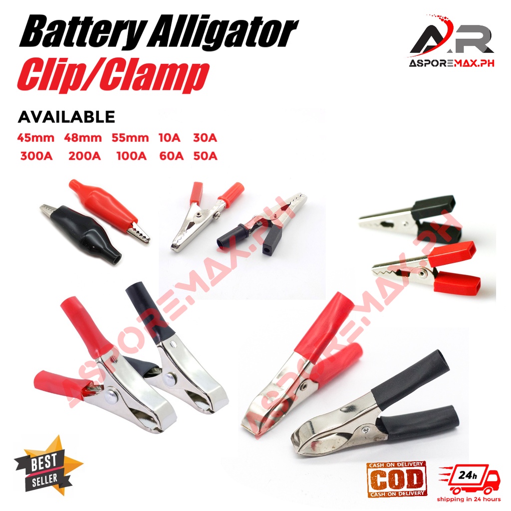 Copper Plated Insulated Car Battery Clips Alligator Electrical Clamp ...