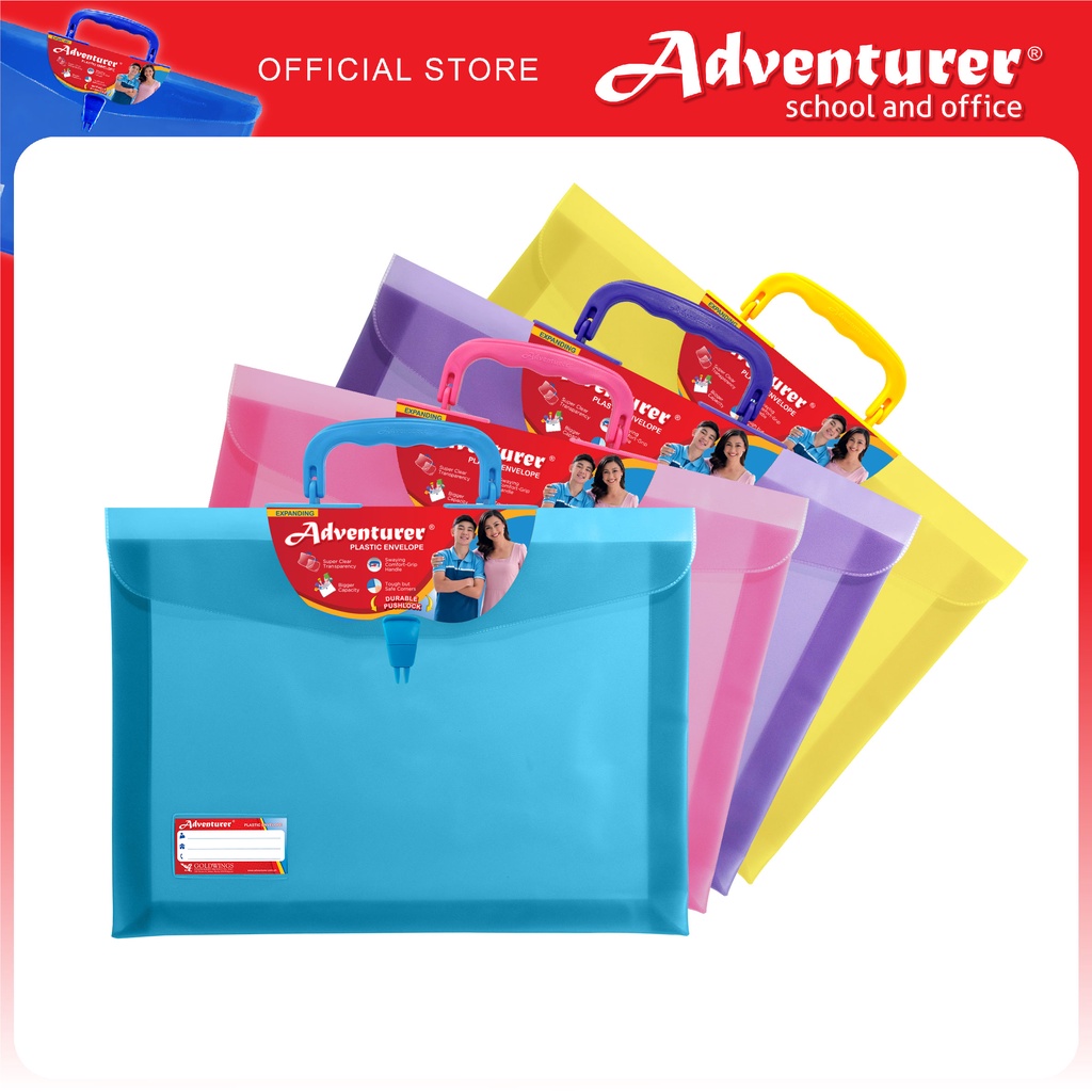 Adventurer Expanding Plastic Envelope, Colored Smoke, Pushlock Type ...