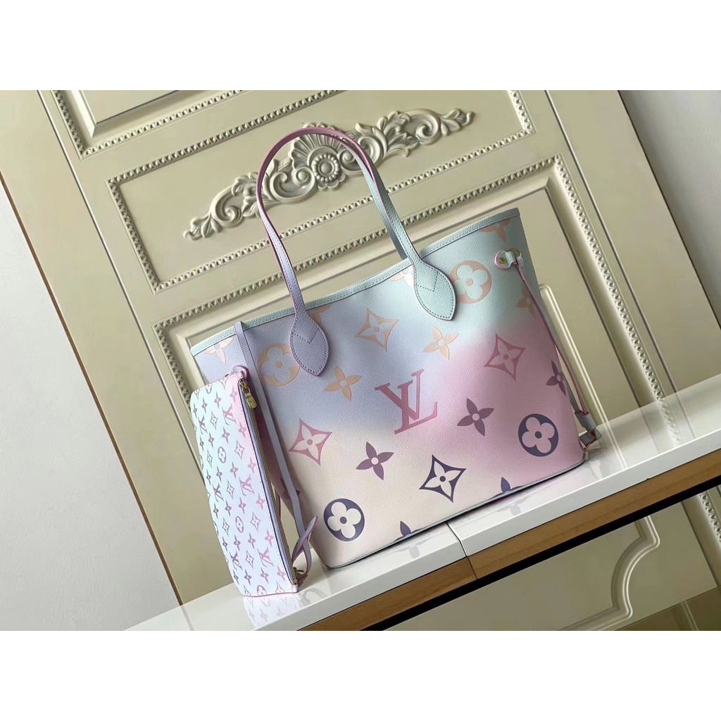 Top Original Single M46077 Powder 2022 Spring Neverfull Medium Handbag ...