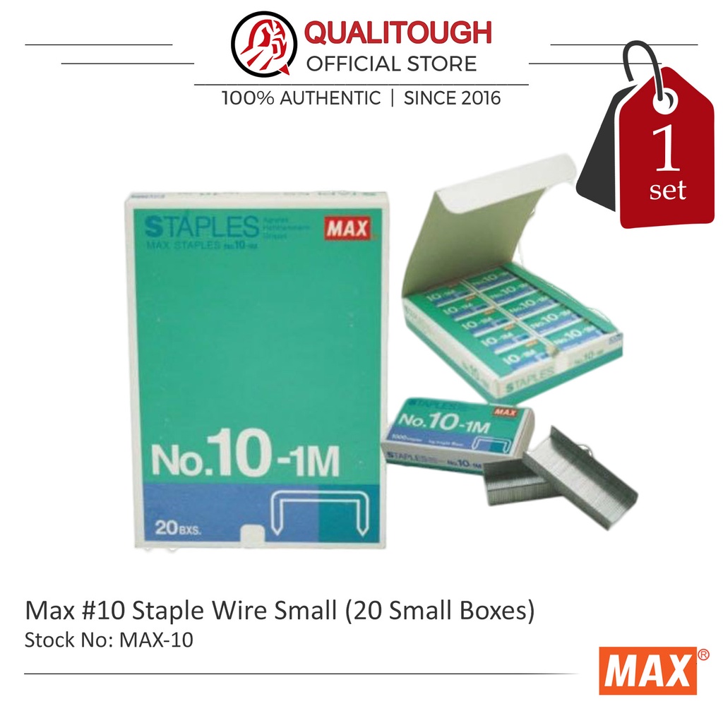 Max #10 staple wire small (20 small boxes) | Shopee Philippines