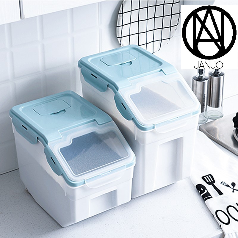 Large 25/15/10kg PP Rice Bucket Rice Storage Container airtight ...