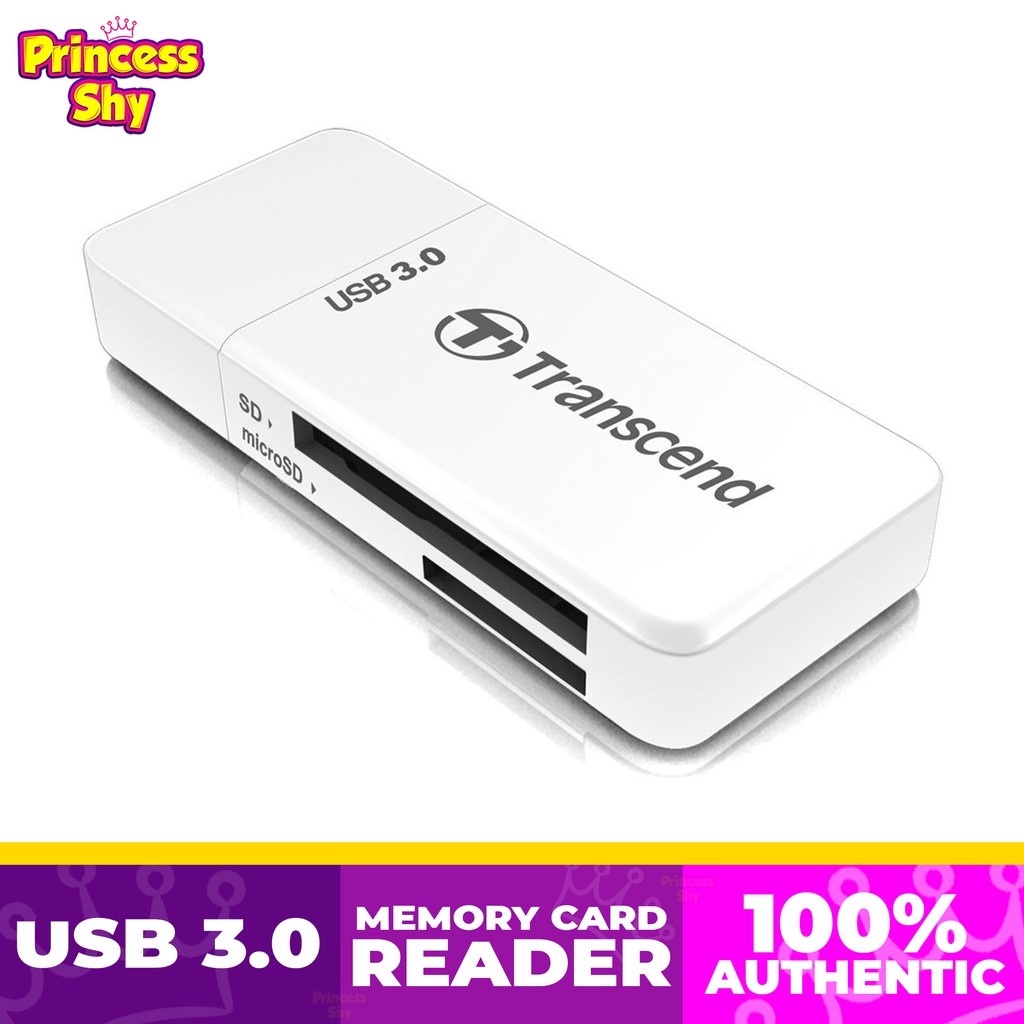 Transcend RDF5 USB 3.0 Memory Card Reader (White) | Shopee Philippines