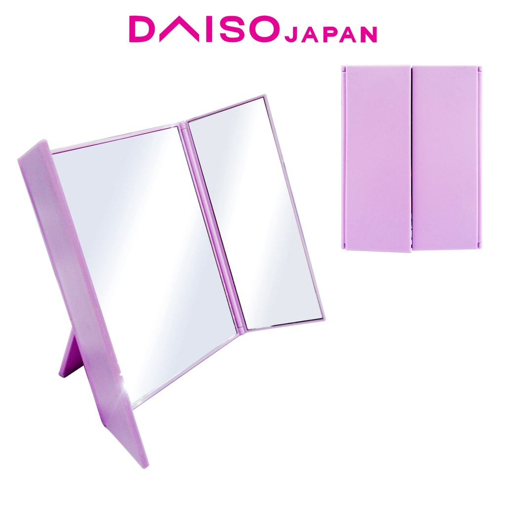 Daiso Purple Stand Mirror Three Compact | Shopee Philippines