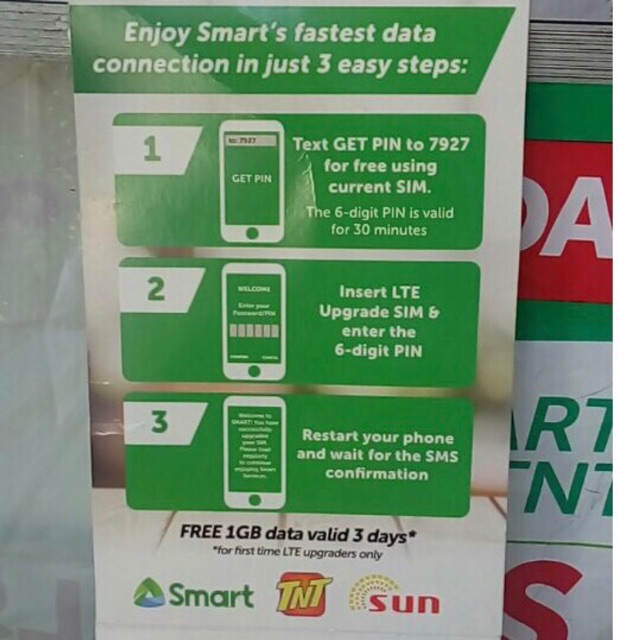 LTE Ready Upgrade Sim (SUN Smart TNT) Update your SIM to LTE by keeping ...