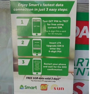 LTE Ready Upgrade Sim (SUN Smart TNT) Update your SIM to LTE by keeping ...