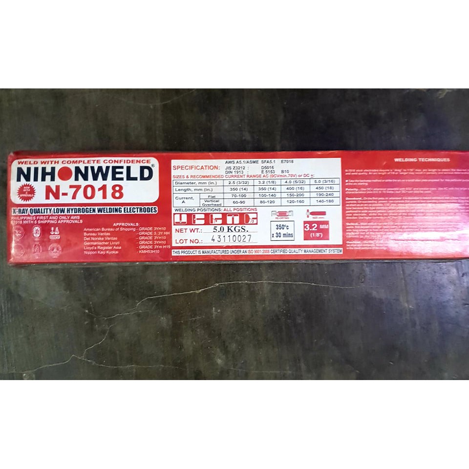 Nihonweld 7018 per KILO 1/8 Welding Rod 3.2mm | Shopee Philippines