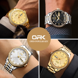 OPK Watch for Men Original Waterproof Quartz Business Dual Calendar ...