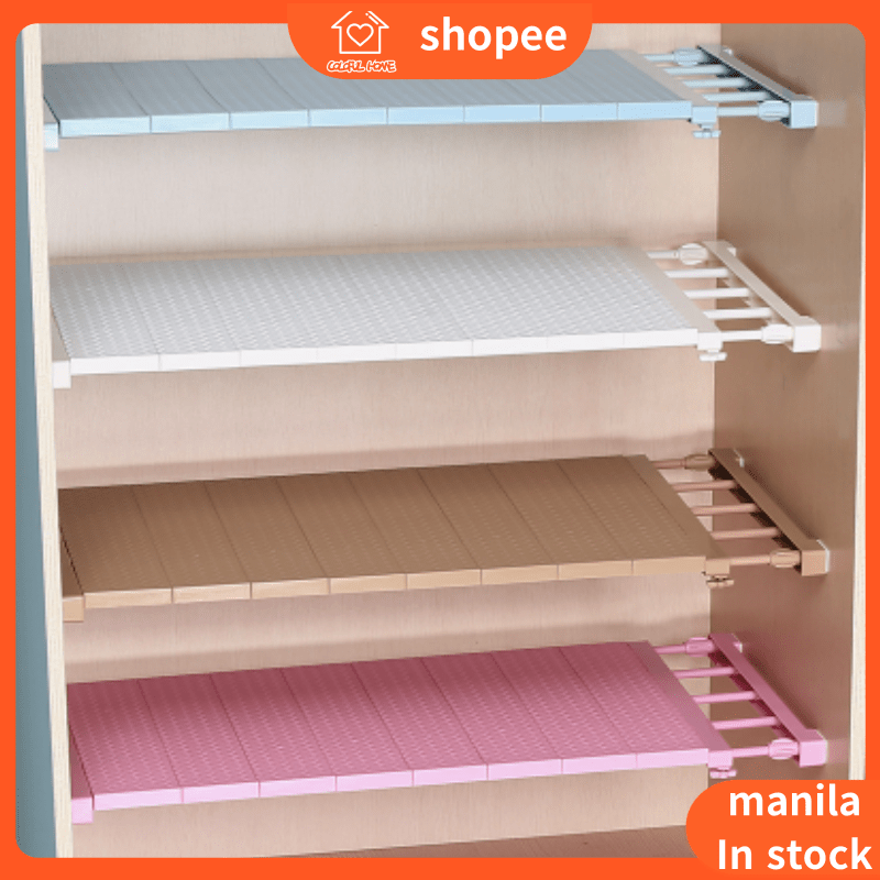 O092 COD Adjustable wardrobe organizer household closet divider cabinet ...