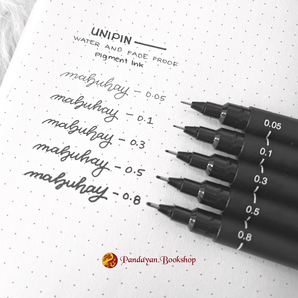 Uni Pin Fine Line Drawing Pen (Water and Fade Proof Pigment Ink ...