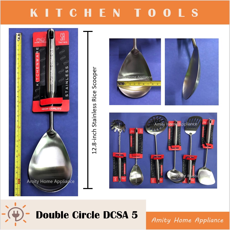 Double Circle Stainless Rice Scooper Kitchen Tools and Utensils DCSA5 ...
