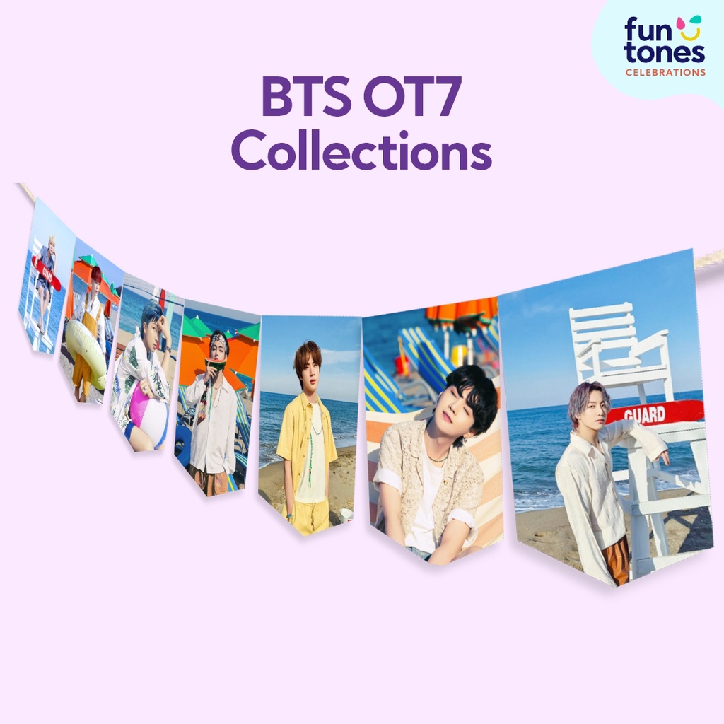 BTS OT7 Bunting Birthday Banner / Custom Bunting Birthday Banner / BT21 ...