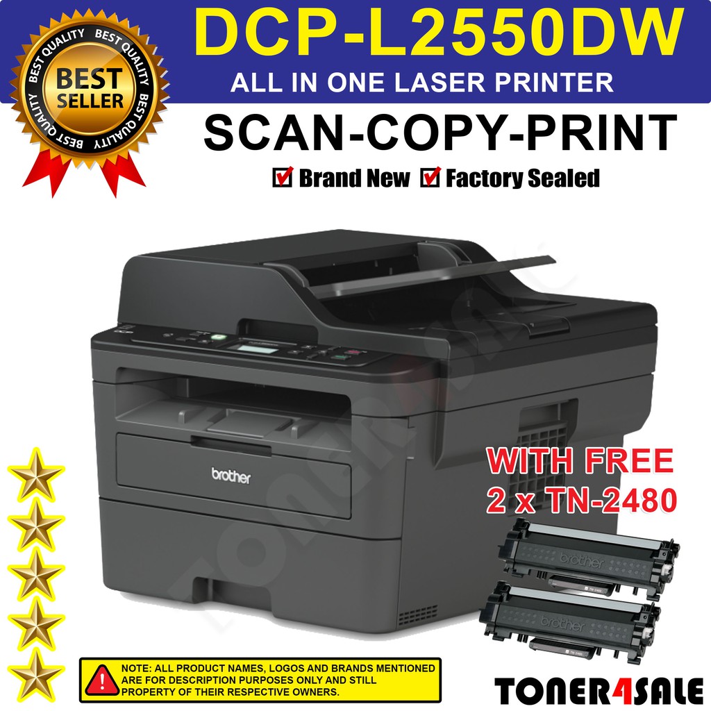 Brother DCP L2550DW Laser Printer L2550 (Print Scan Copy) 2550 | Shopee ...