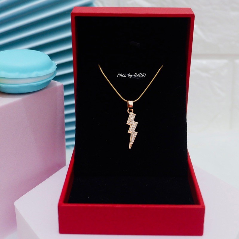 Lightning Necklace - with free box 18K Gold Tala Inspired | Shopee ...