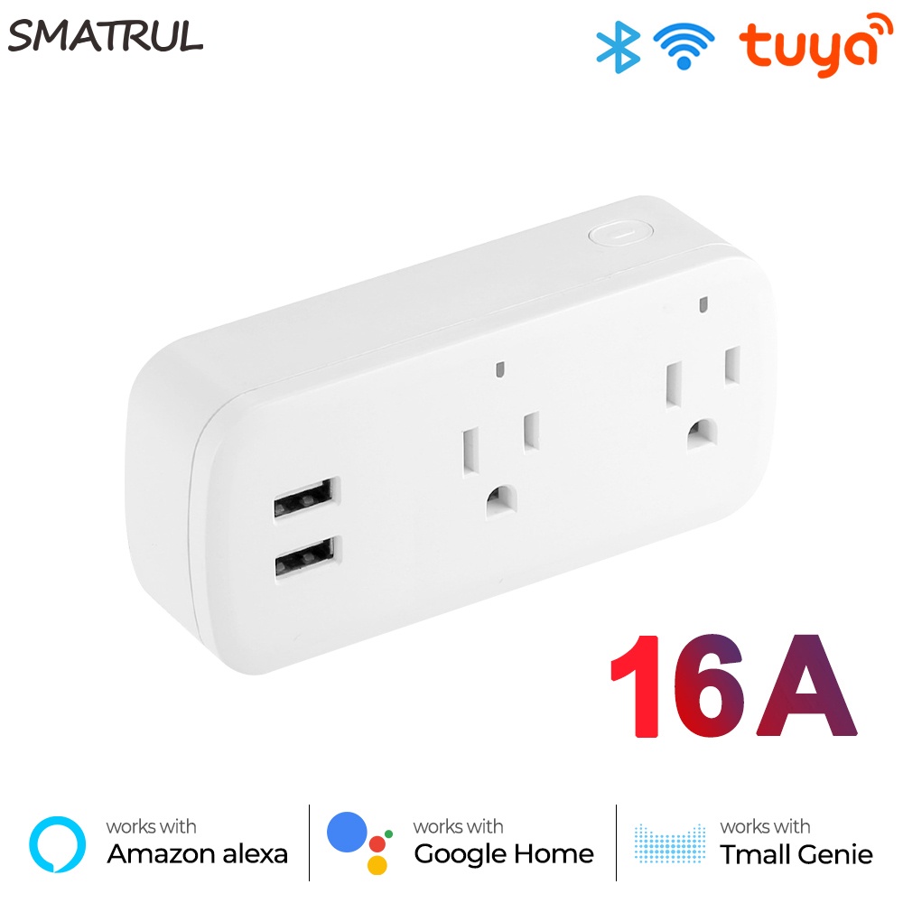 SMATRUL Tuya Wifi Smart Usb Socket Power Strip 16A US Plug Adapter ...