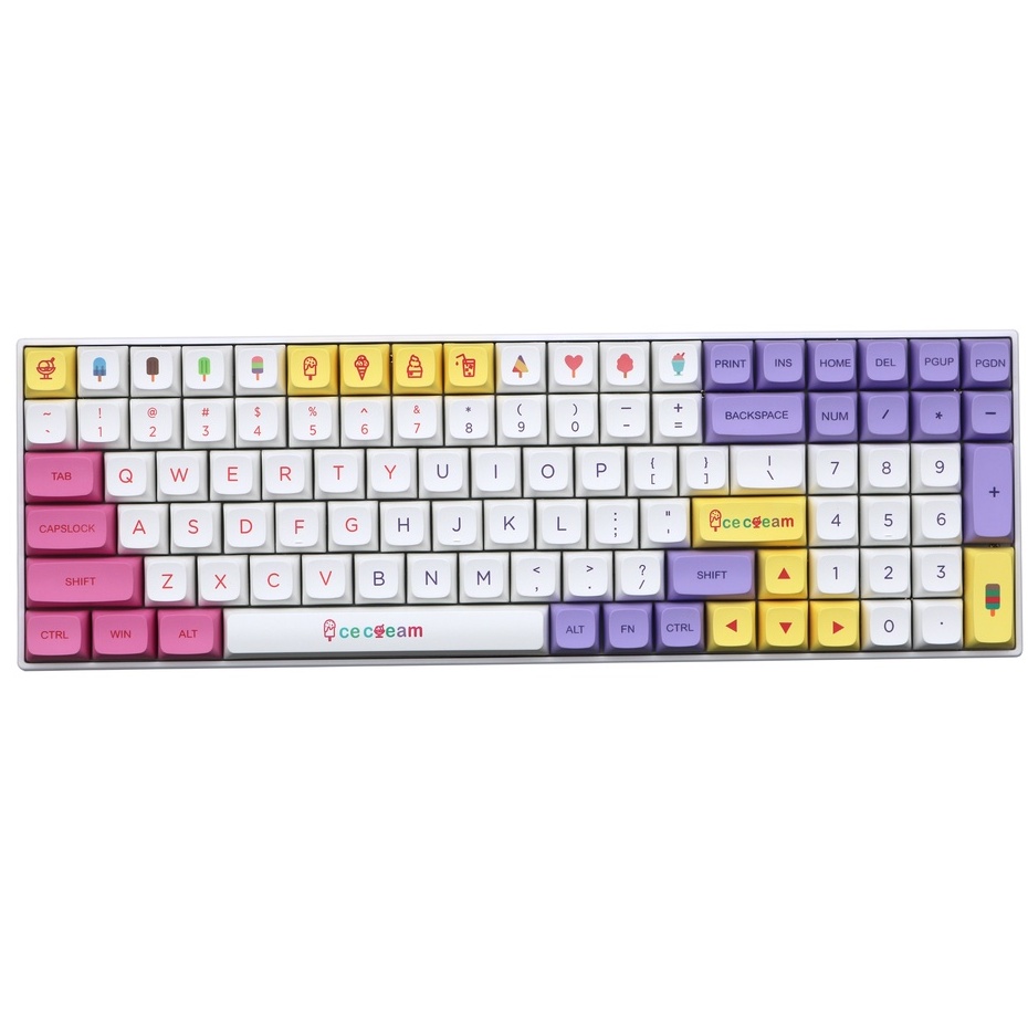 Ice Cream keycaps, 139-key sublimation PBT XDA keycap for Cherry MX ...