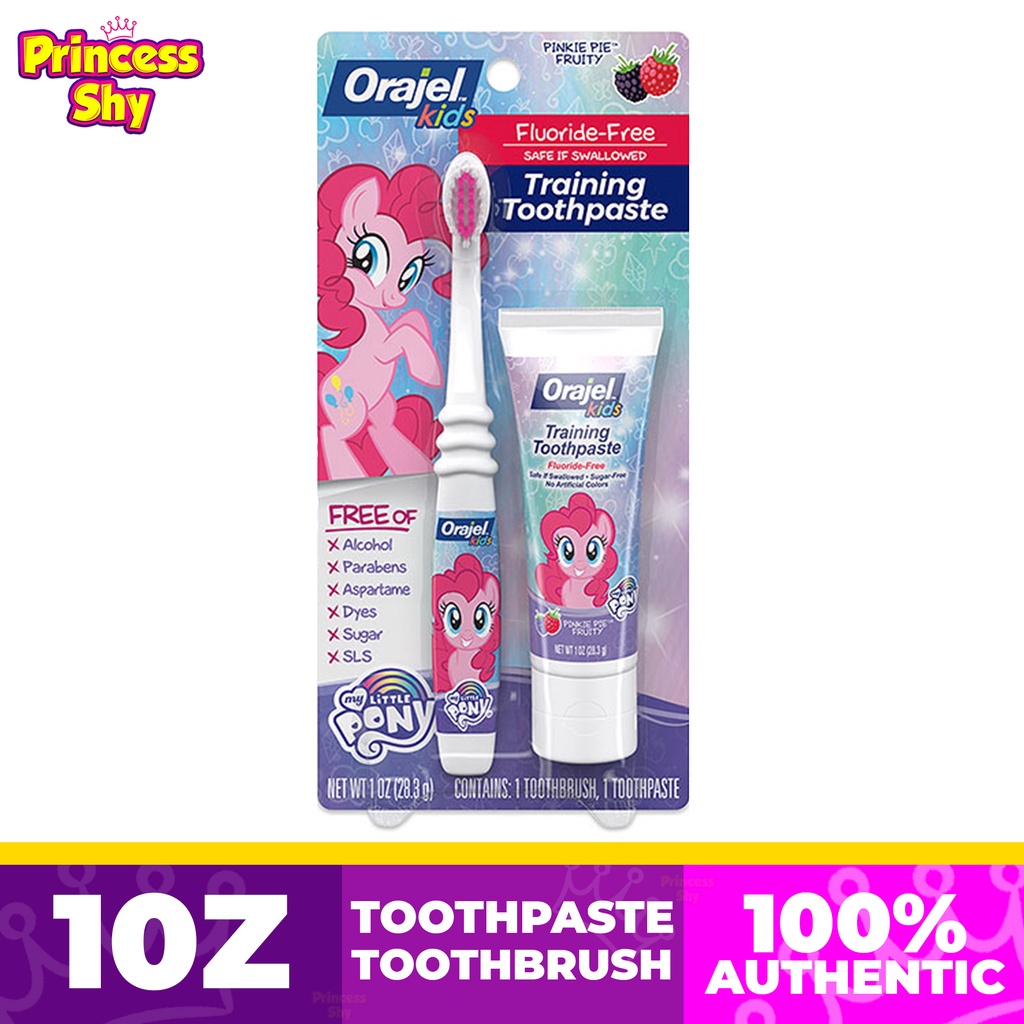 Orajel My Little Pony Fluoride Free Training Toothpaste & Toothbrush ...