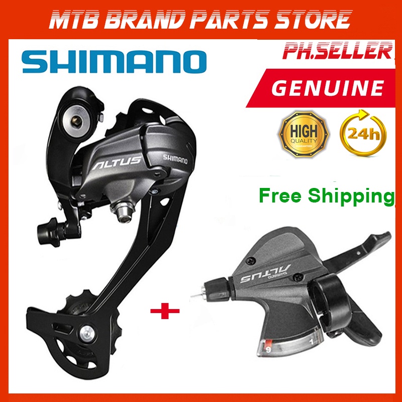Shimano Altus SL-M370 3x9-Speed Shifter Groupset RD-M370 Rear Derailleur 9-Speed Rear Derailleur ...