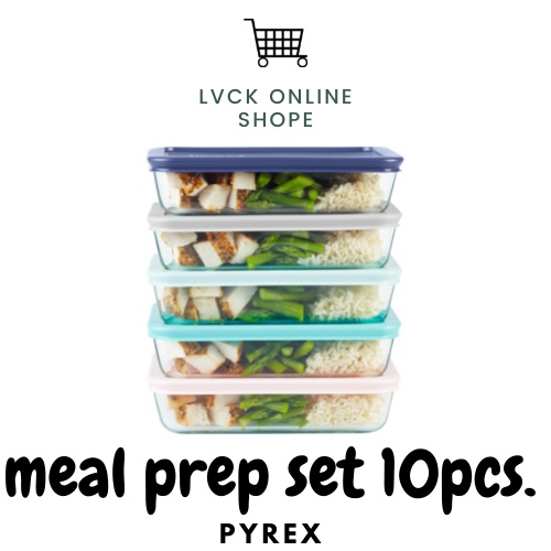 Pyrex Meal Prep Set 10pcs. | Shopee Philippines