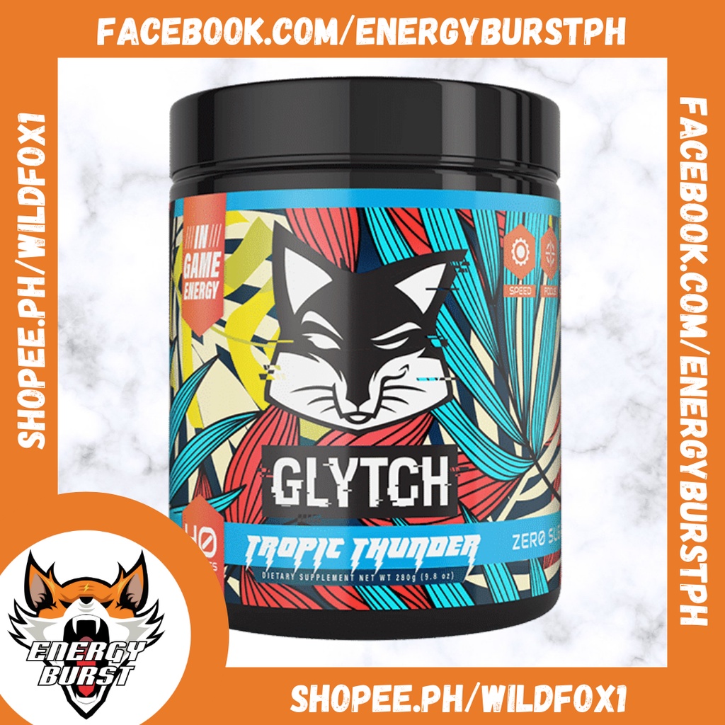 Glytch Energy Tropic Thunder Tub | 40 Servings | Zero Sugar | Increase ...