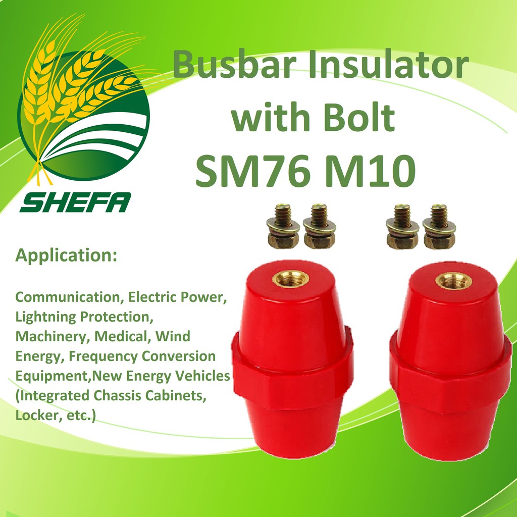 Busbar Insulator with Bolt SM76 M10, 10 pcs | Shopee Philippines