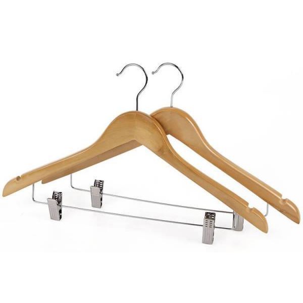 Wooden Clothes Triangle Hanger With Clip | Shopee Philippines