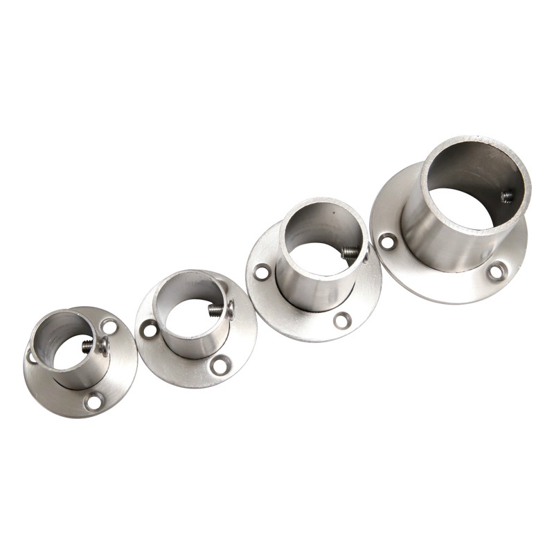 304Stainless Steel Flange Pipe Bracket 19/22/25/32mm Hanging Clothes ...