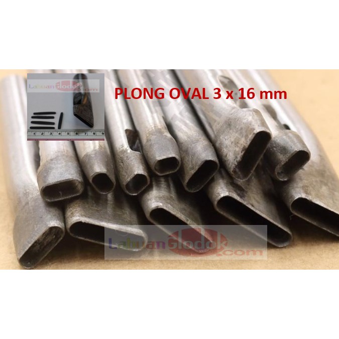 Plong oval 3mm x 16mm - oval-plong leather hole punch / oval hole punch ...