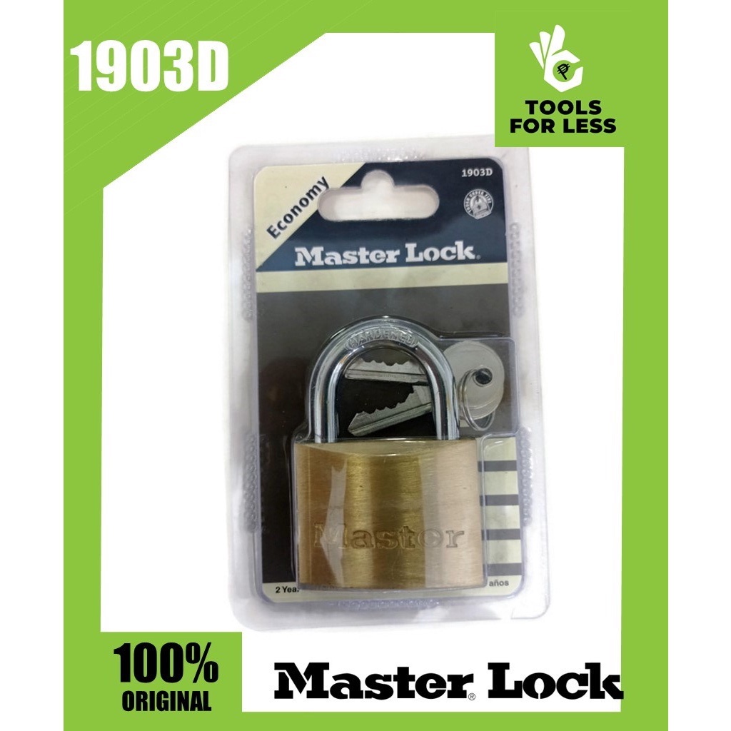 Master Lock 50mm Hardened Solid Brass Padlock Model:1903D | Shopee ...
