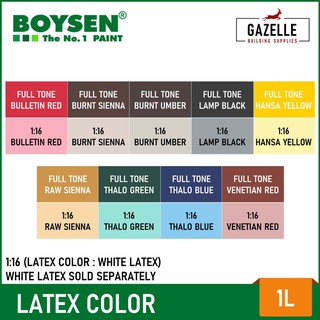 Original Boysen Latex Color 1L (For Concrete & Stone Surfaces) | Shopee ...