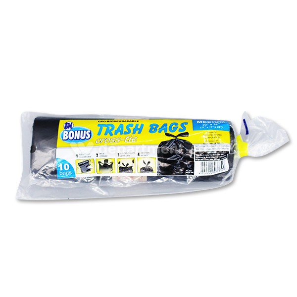 SM BONUS Garbage Bag Cross Tie Medium 10pcs | Shopee Philippines