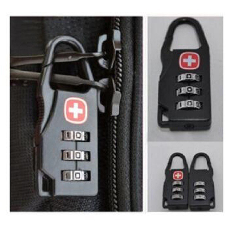 1 Pcs Swiss Cross Symbol Combination Padlock Luggage Bag Bac | Shopee ...
