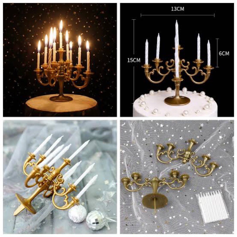 candelabra cake topper with candles | Shopee Philippines