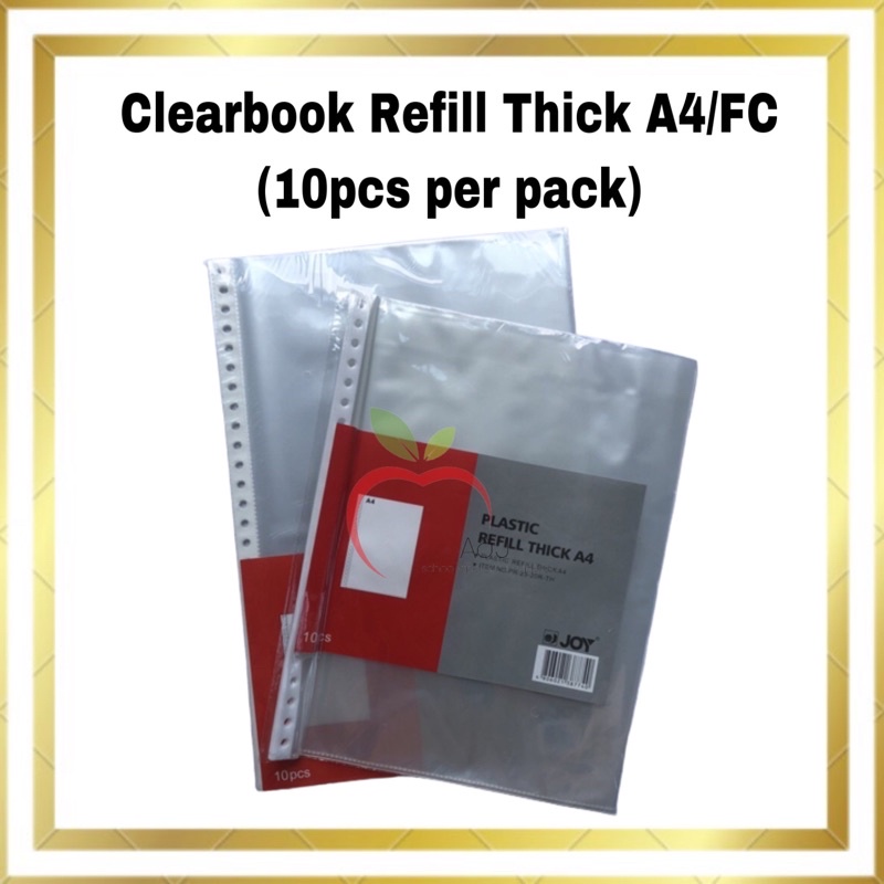 Clearbook Refill Thick A4/FC(10pcs per pack) | Shopee Philippines