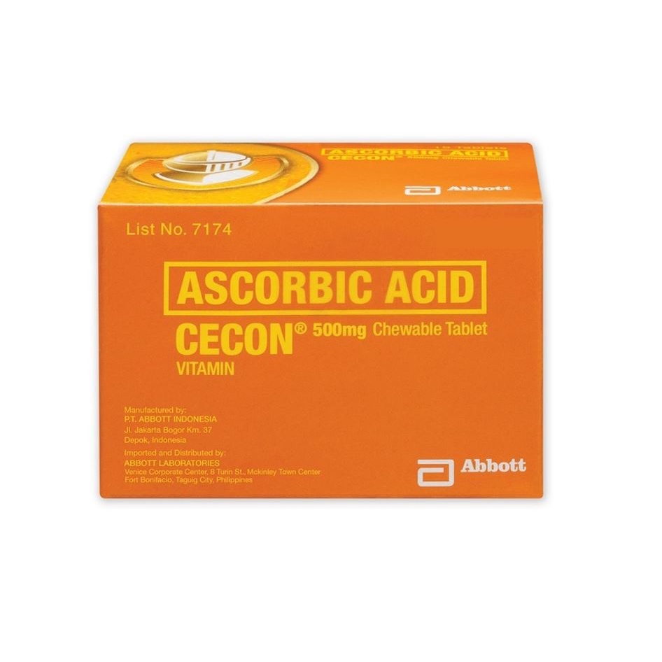 CECON Ascorbic Acid 500mg Chewable Tablet 15 Tablets (1 Pack) | Shopee ...