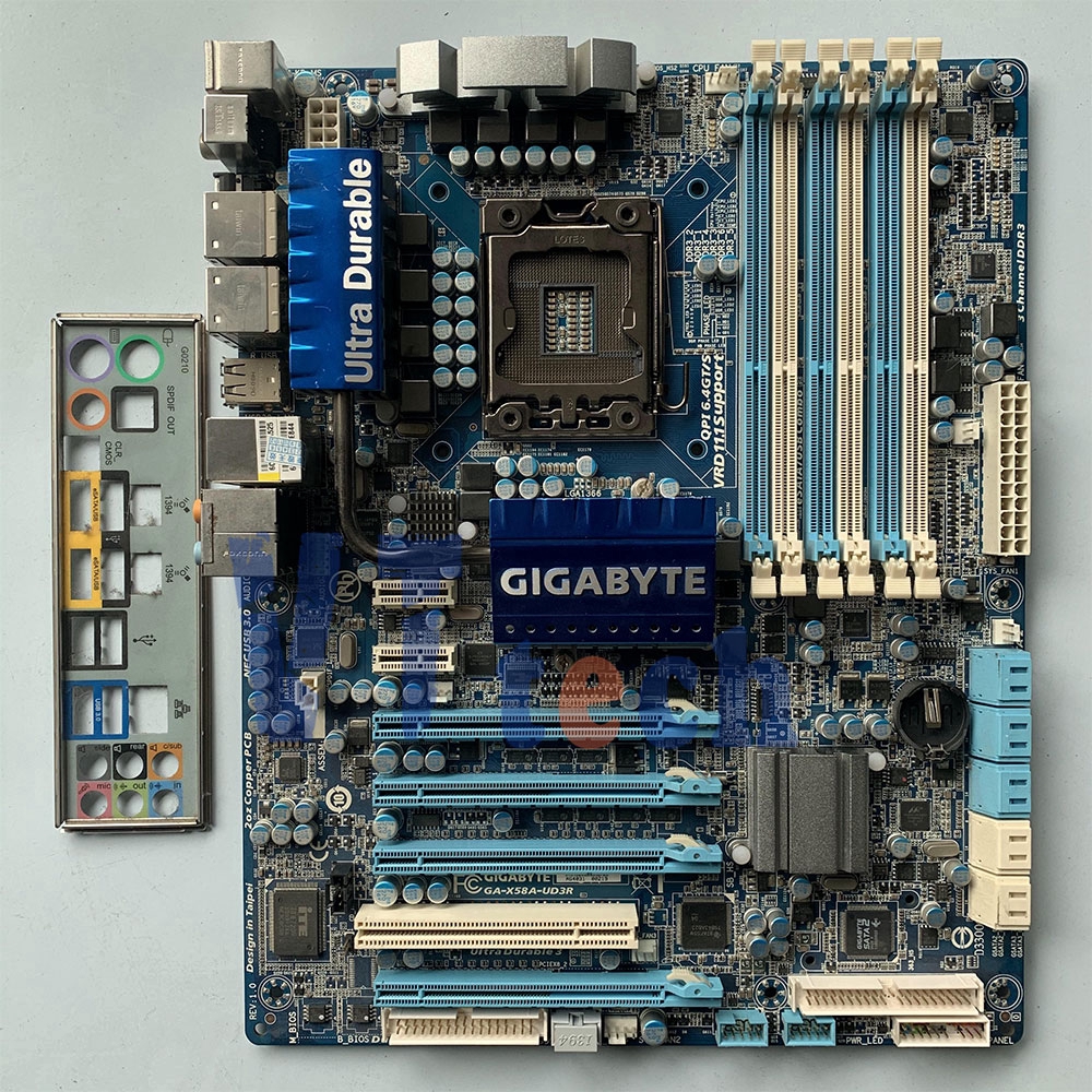 GIGABYTE GA-X58A-UD3R desktop motherboard LGA1366 i7 DDR3 24G ATX x58 ...