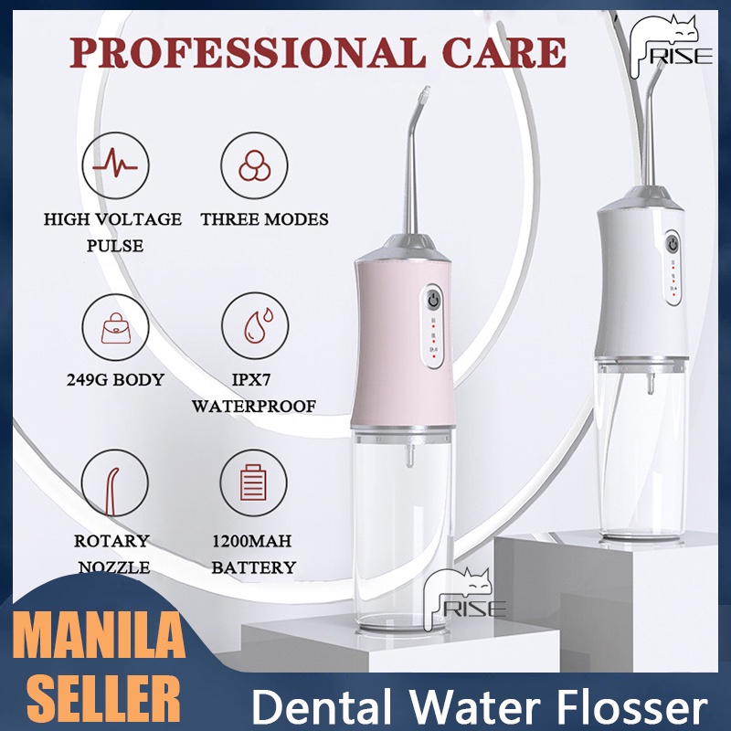 RISE Portable Dental Water Flosser Water Jet Tooth Pick Electric Water ...