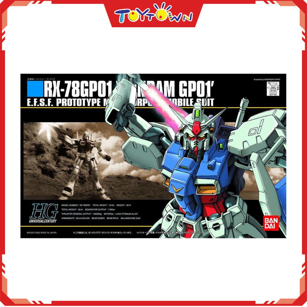 Bandai HG 1/144 Scale RX-78GP01 'Gundam GP01' | Shopee Philippines