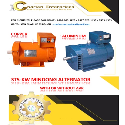 5KW MINDONG ALTERNATOR COPPER/ALUMINUM | Shopee Philippines