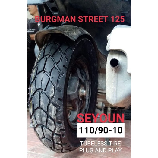 BURGMAN TIRE,SEYOUN 110/90-10 Tubeless tire | Shopee Philippines