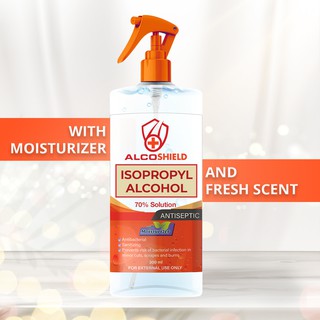 Alcoshield 70% Isopropyl Alcohol (Spray) 300ml (set of 3) | Shopee ...