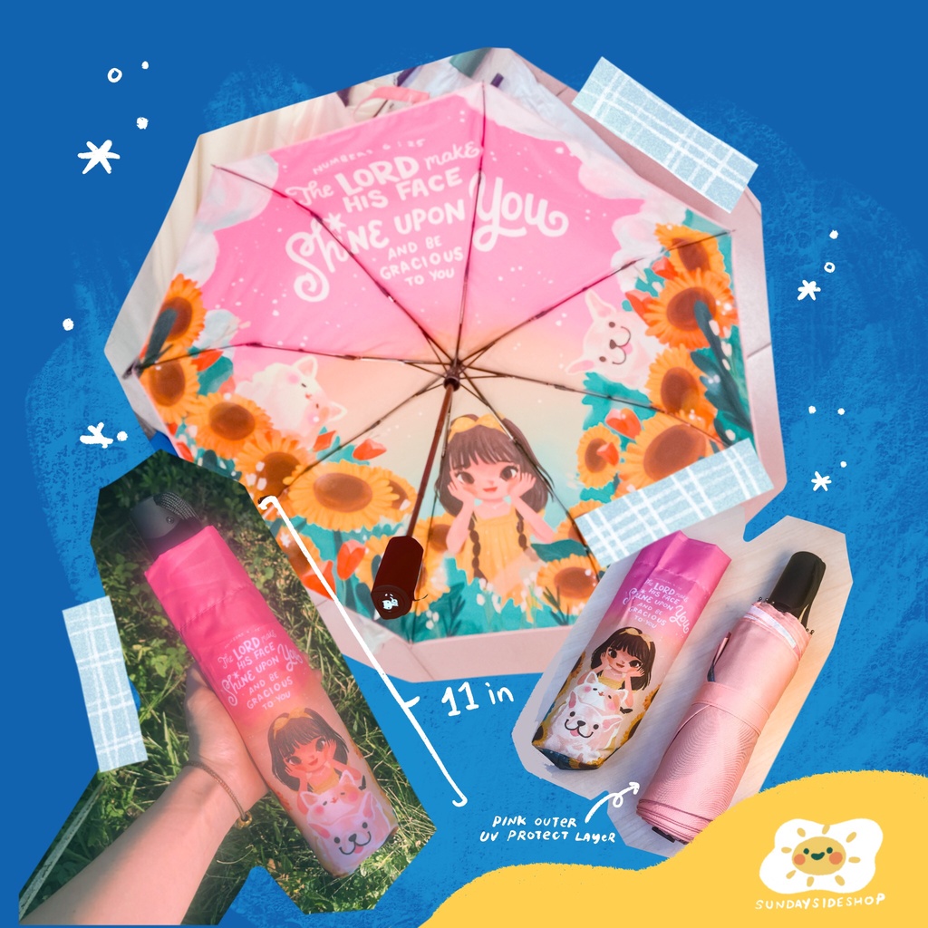 Sunflower Christian Umbrella: The Blessing Praising God through rain or ...