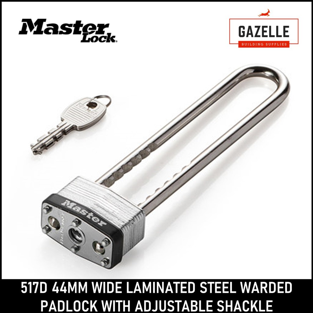 Master Lock 517D Wide Laminated Steel Warded Padlock With Adjustable ...