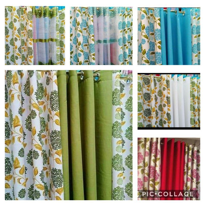 3in1set ring curtain klea cotton kmrm curtain | Shopee Philippines