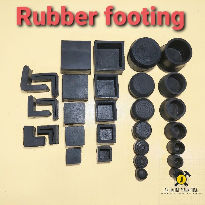 Rubber Footings Rubber Tips L angle Footing square Footing And Round