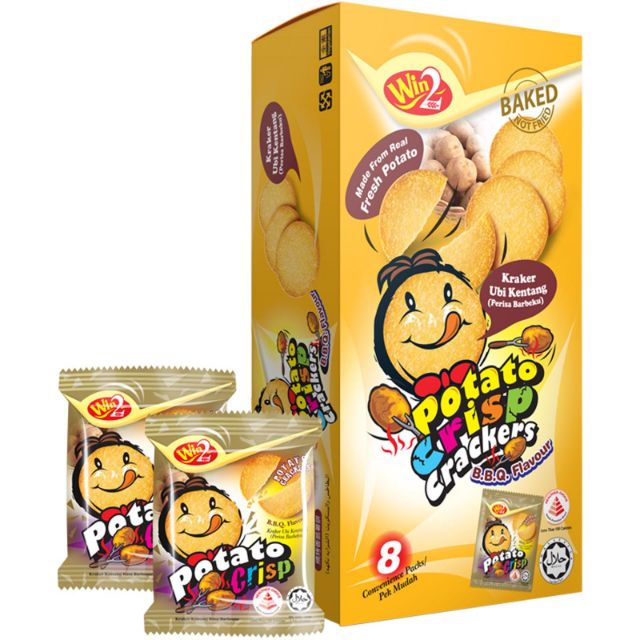Win2 Potato Crisp Cracker BBQ Flavour 8 pack | Shopee Philippines