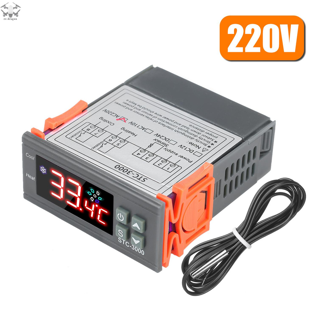 STC-3000 Microcomputer Temperature Controller 110-220V Digital ...