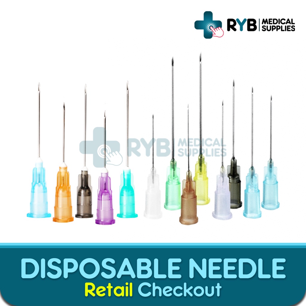 Simplex Disposable Sterile Needle (SOLD PER PIECE) All sizes | Shopee ...