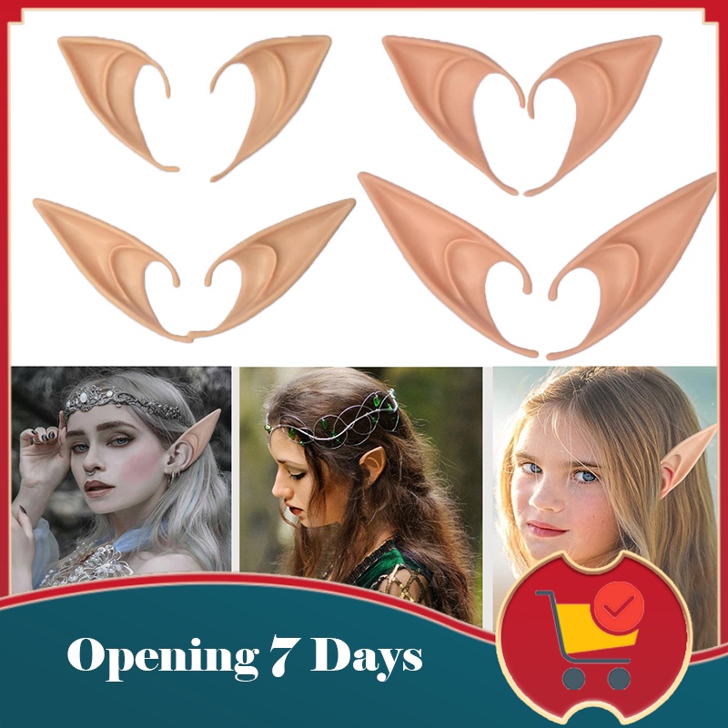 1 Pair Cosplay Costume Elf Ears Mysterious Creative Emulsion Latex ...